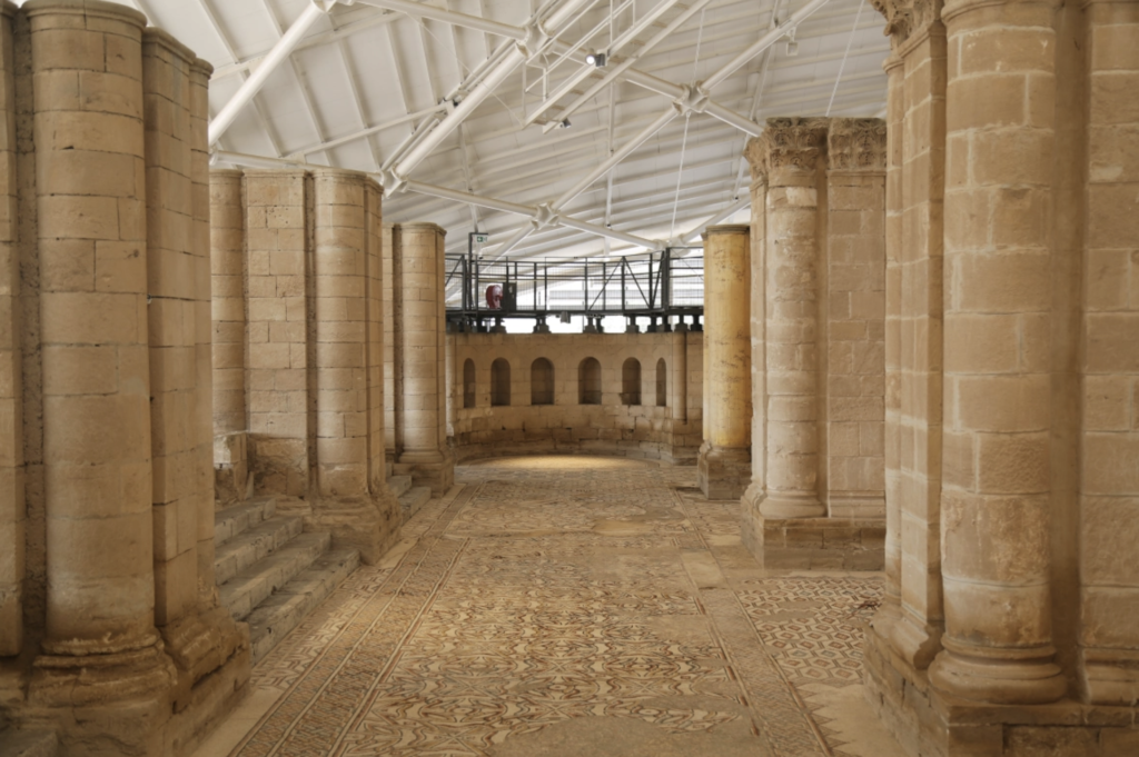 Palestinians unveil huge restored mosaic in Jericho - Wisconsin Muslim ...